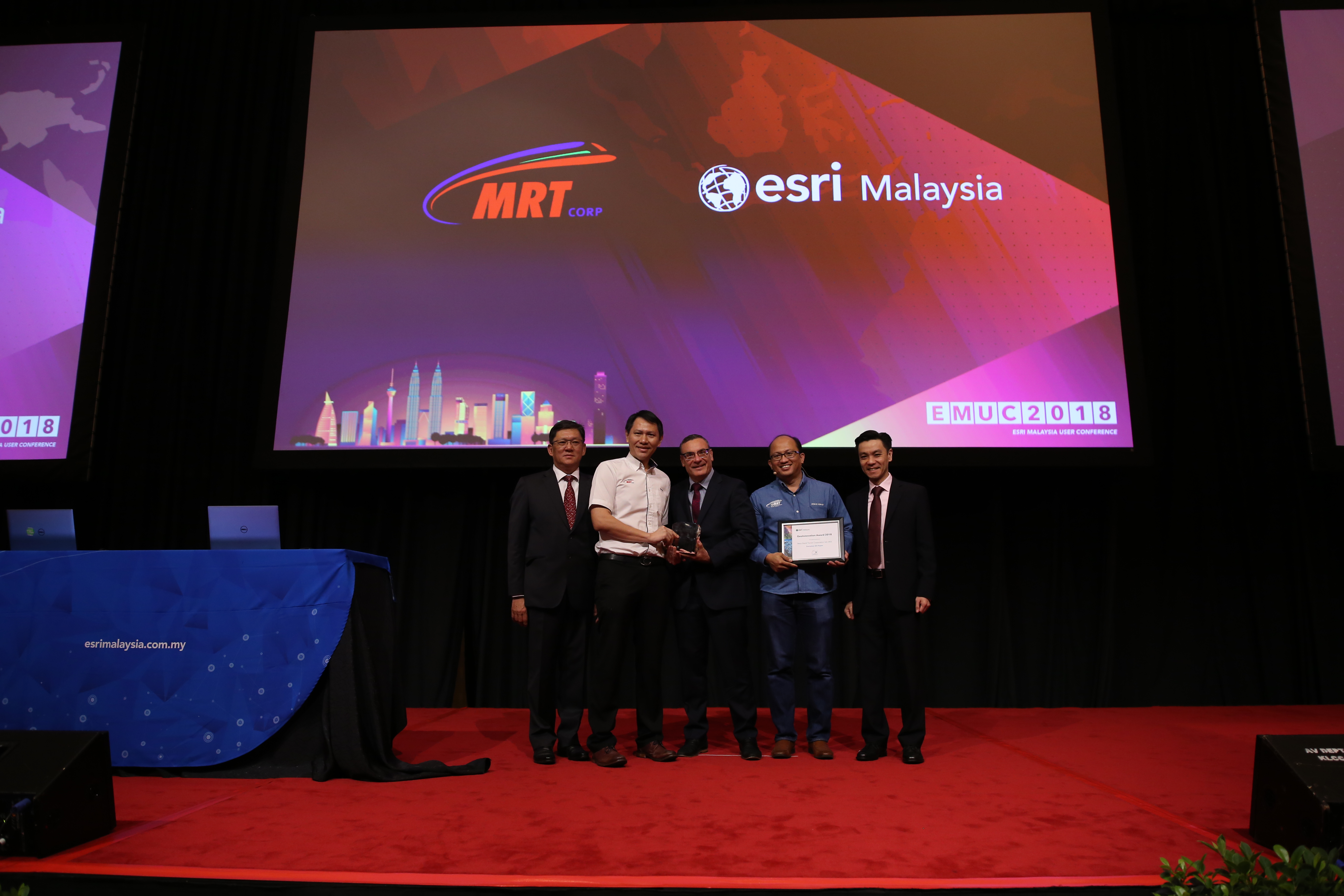 MRT CORP WINNERS AT 2018 ESRI MALAYSIA USER CONFERENCE - MRT Corp