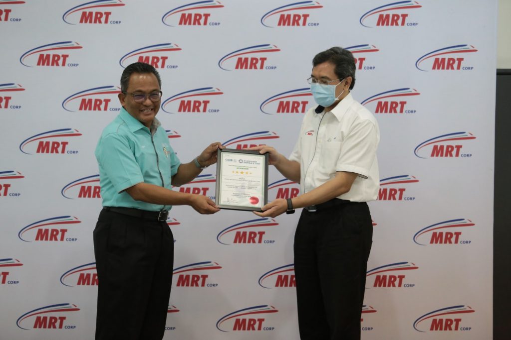 MRT CORP ACHIEVES 5-STAR SUSTAINABLE INFRASTAR RATING - MRT Corp