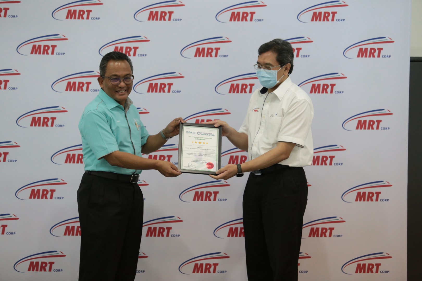 MRT CORP ACHIEVES 5-STAR SUSTAINABLE INFRASTAR RATING - MRT Corp