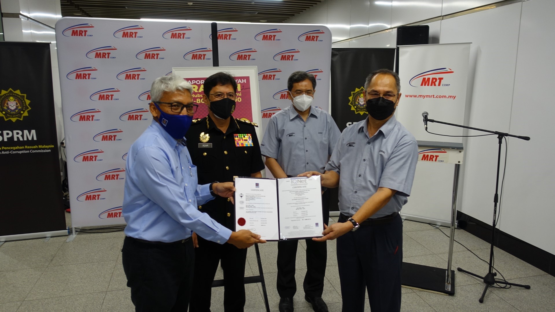 Pelancaran Kempen Kesedaran Pencegahan Rasuah di Pengangkutan Awam - MRT Corp