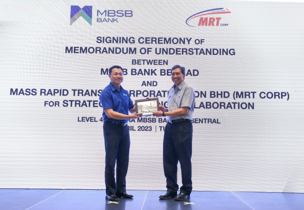 MRT CORP AND MBSB BANK BERHAD SIGN MOU FOR STRATEGIC FINANCING ...